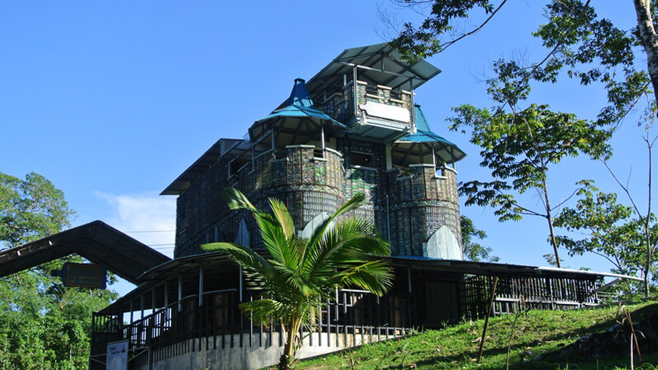 Building with bottles: one man's sustainable castle in Panama